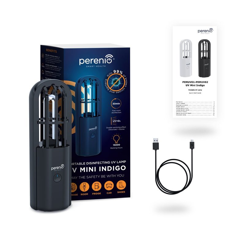 Přenosná UV lampa UV Mini Indigo, černá